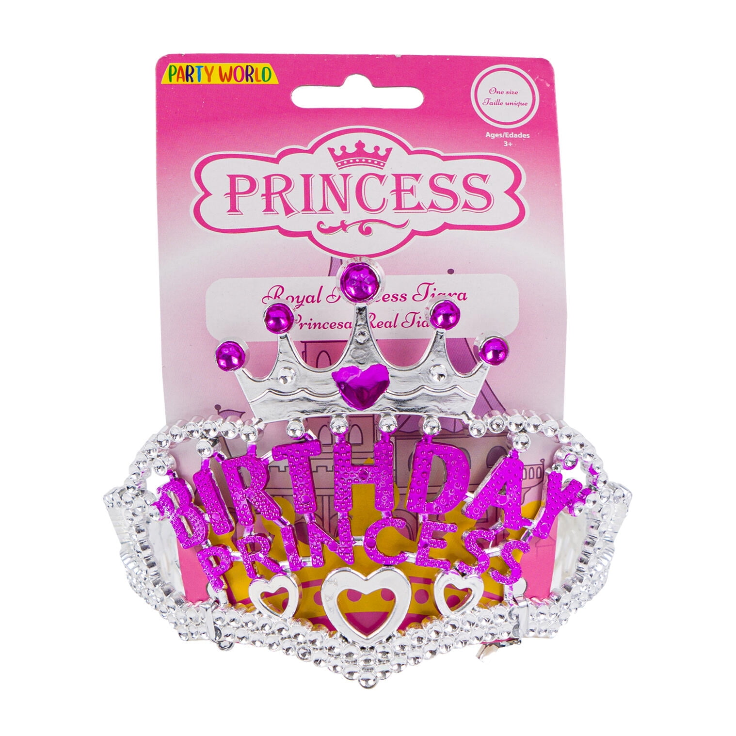 Happy Birthday Princess Crown- Silver and Purple - Walmart.com