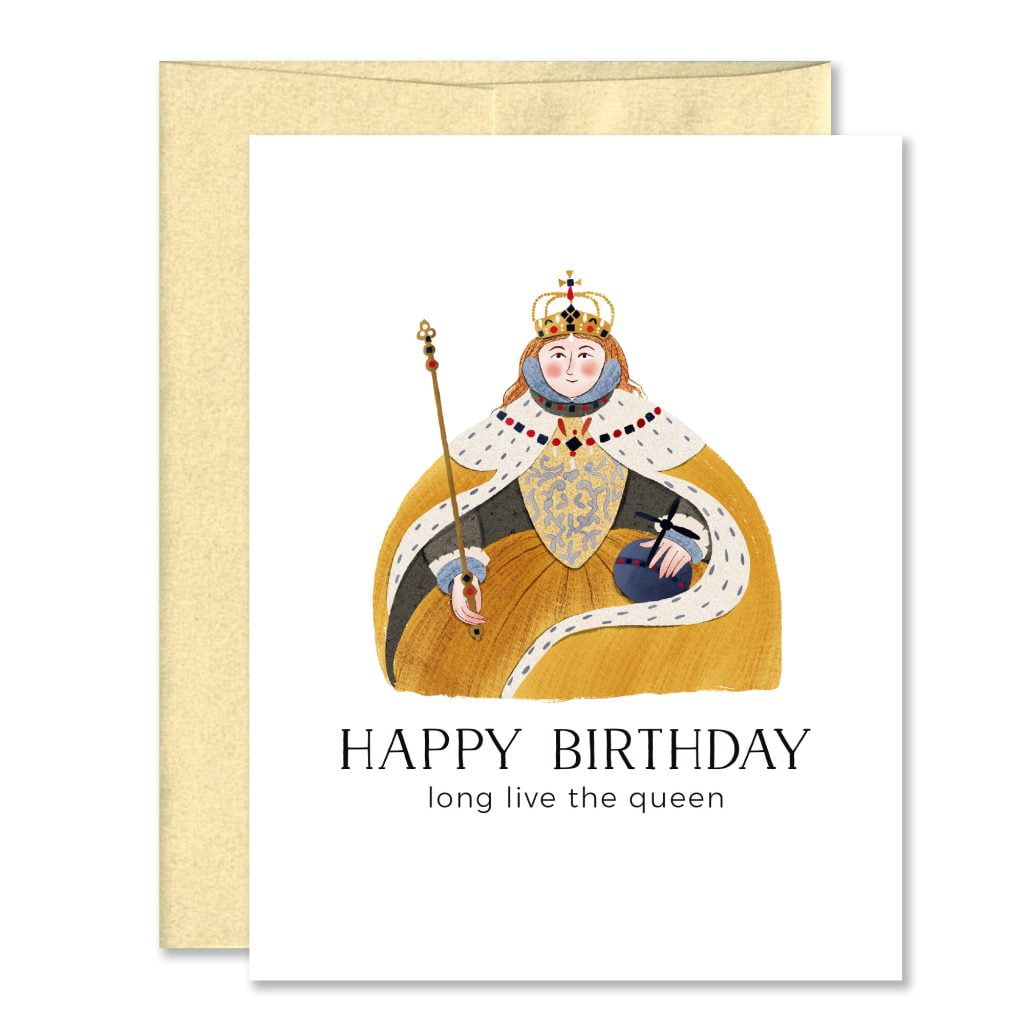 Happy Birthday Queen Card – Elegant Birthday Greeting for Royalty ...