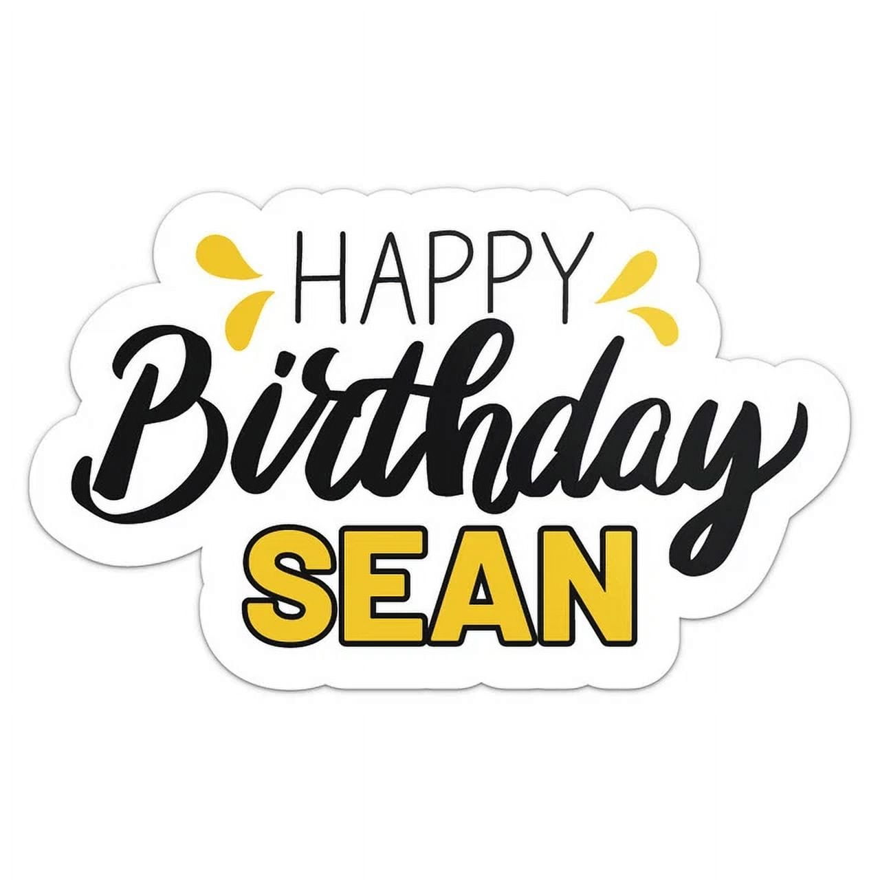 Happy Birthday Sean Sticker Phone Decal Water Bottle Stickers Car ...