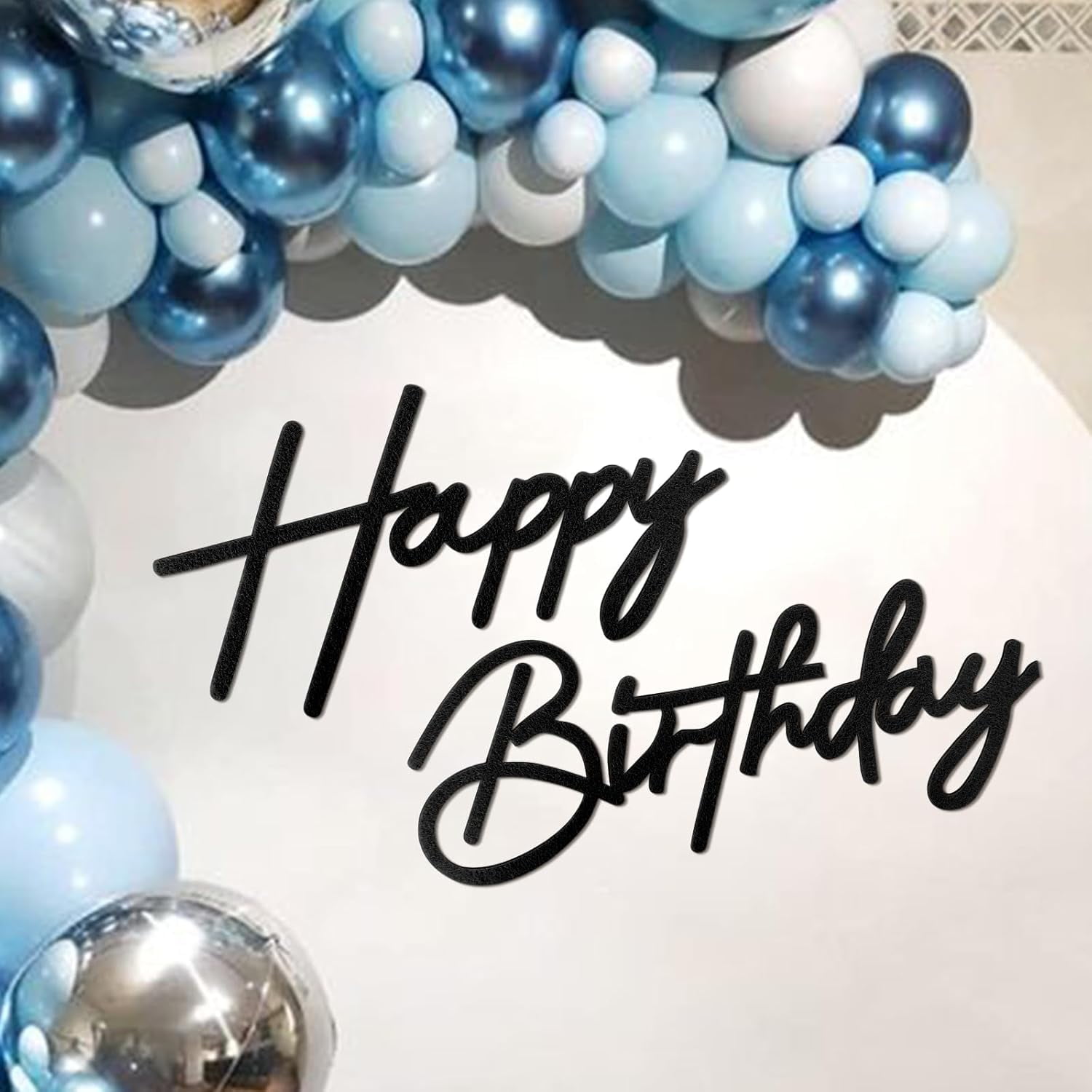 Happy Birthday Sign for Backdrop - Felt Happy Birthday Sign for Balloon ...