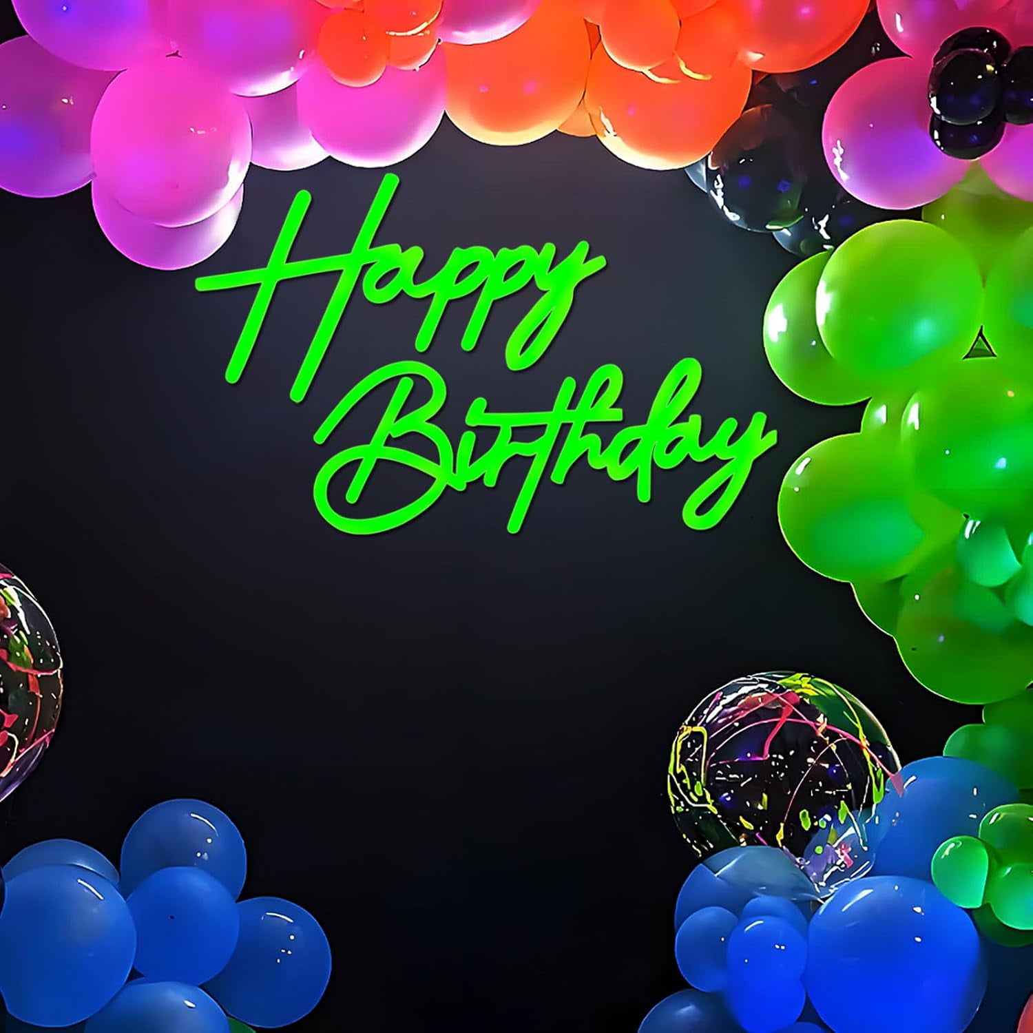 Happy Birthday Sign for Backdrop - Felt Happy Birthday Sign for Balloon ...
