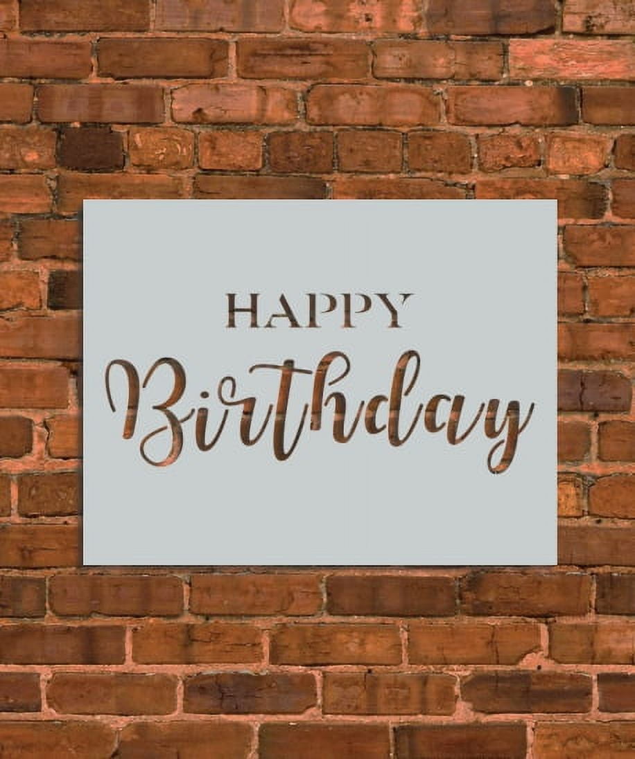 Happy Birthday Sign Stencil - Walmart.com