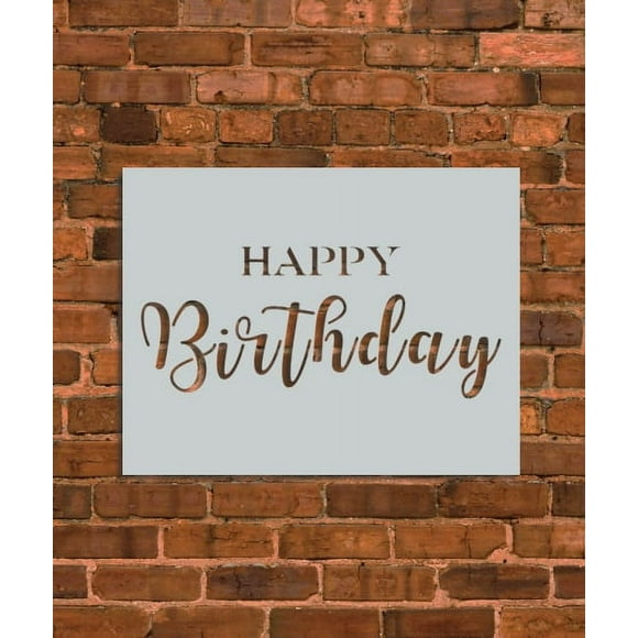 Happy Birthday Stencil