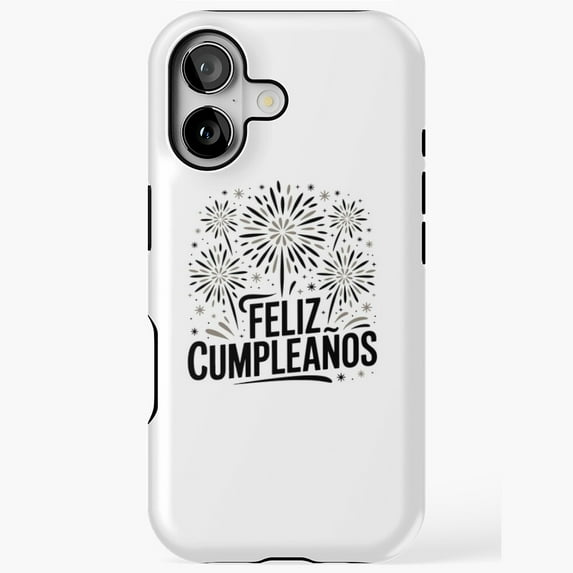 Happy Birthday Spanish Text iPhone Case 17 11 12 13 14 15 16 Pro Max ...