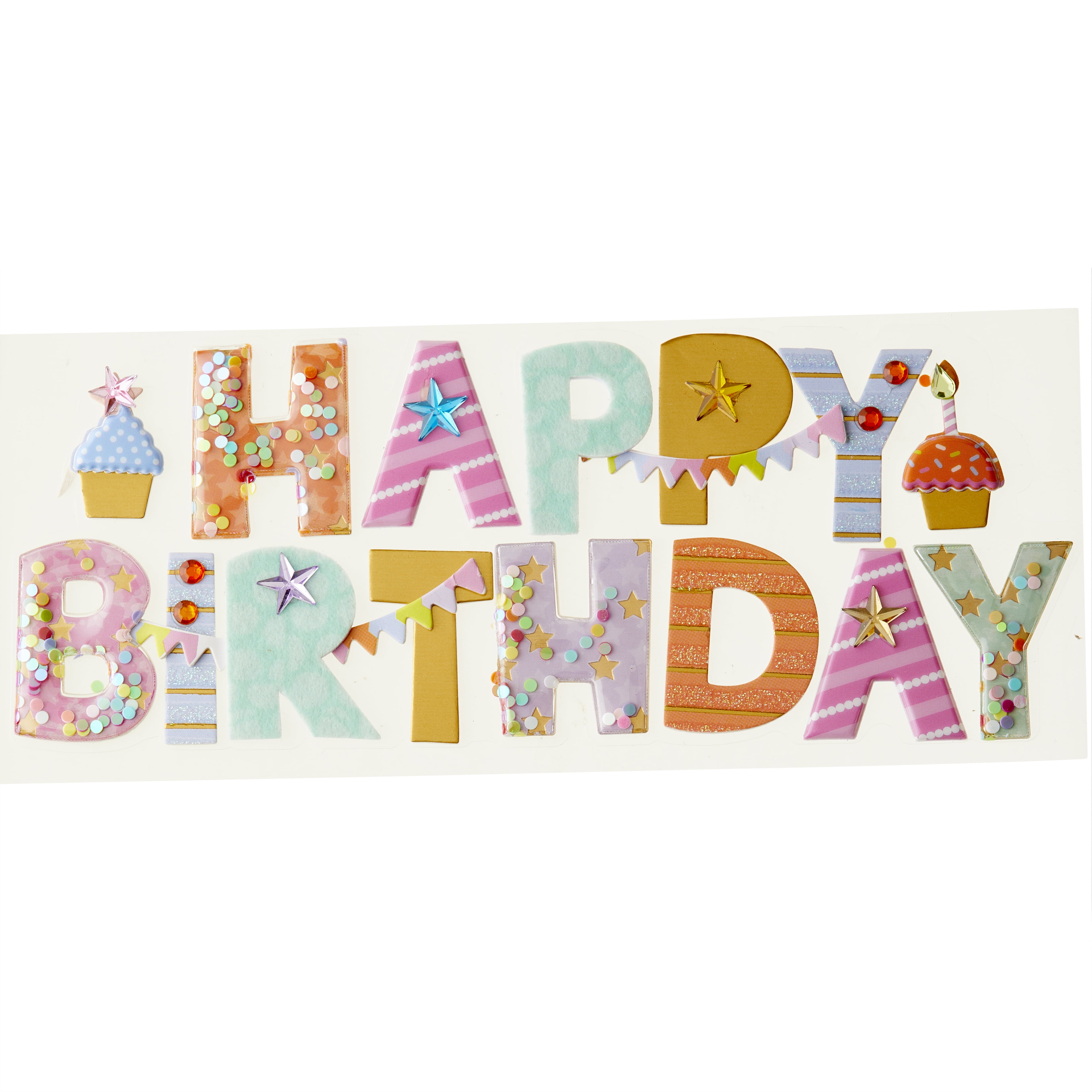 Happy Birthday Stickers by Recollections - Walmart.com