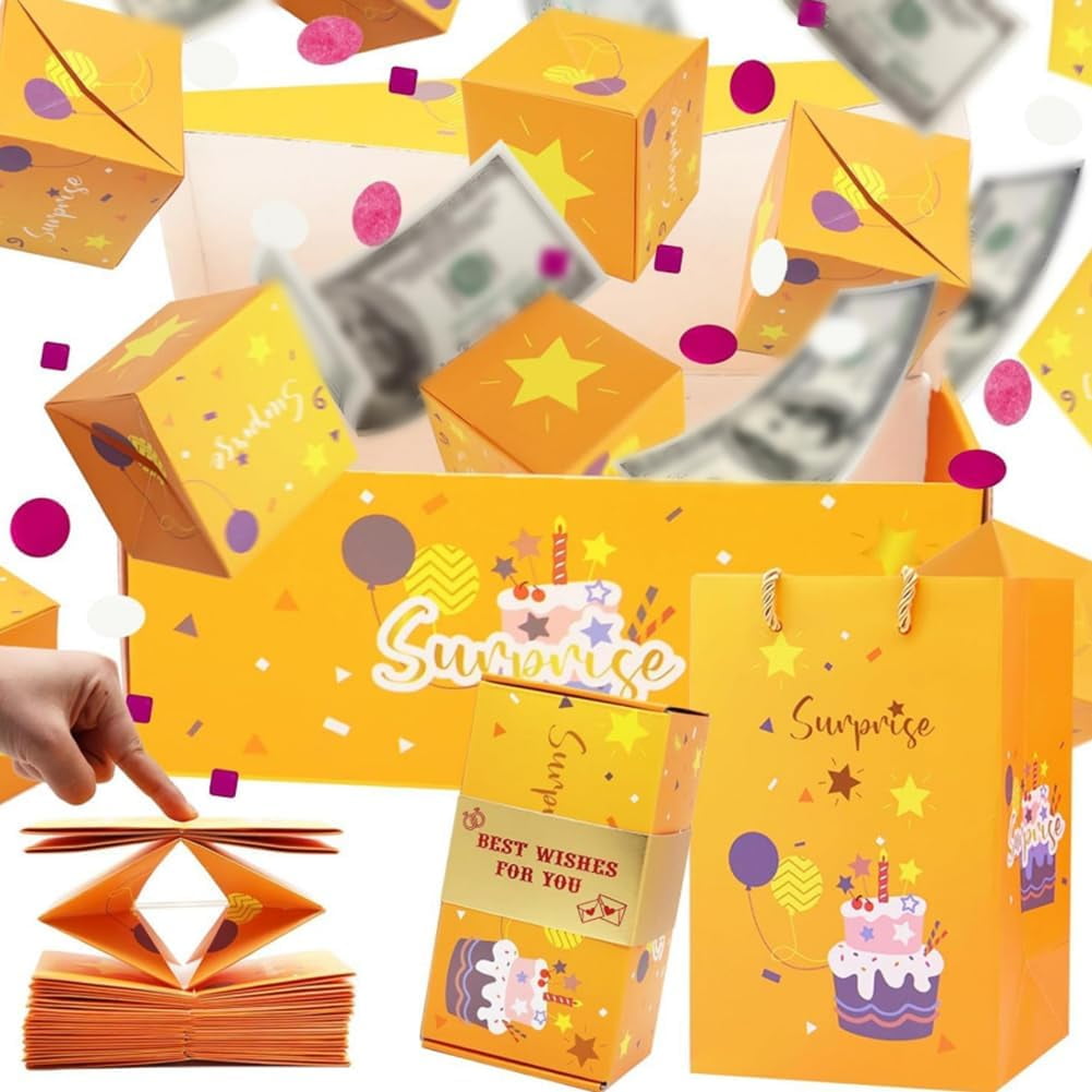 Happy Birthday Surprise Gift Box Explosion Pop out Gift Box with Bag ...