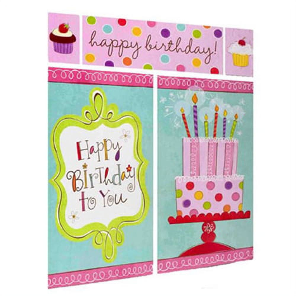 Happy Birthday 'Sweet Stuff' Wall Poster Decorating Kit (5pc) - Walmart.com