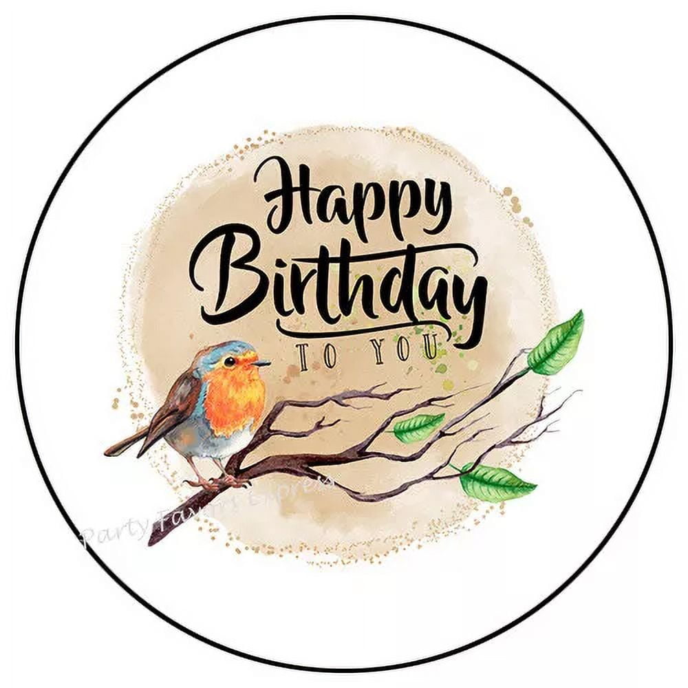 Happy Birthday To You Robin Bird Stickers Party Favors Phone Decal ...