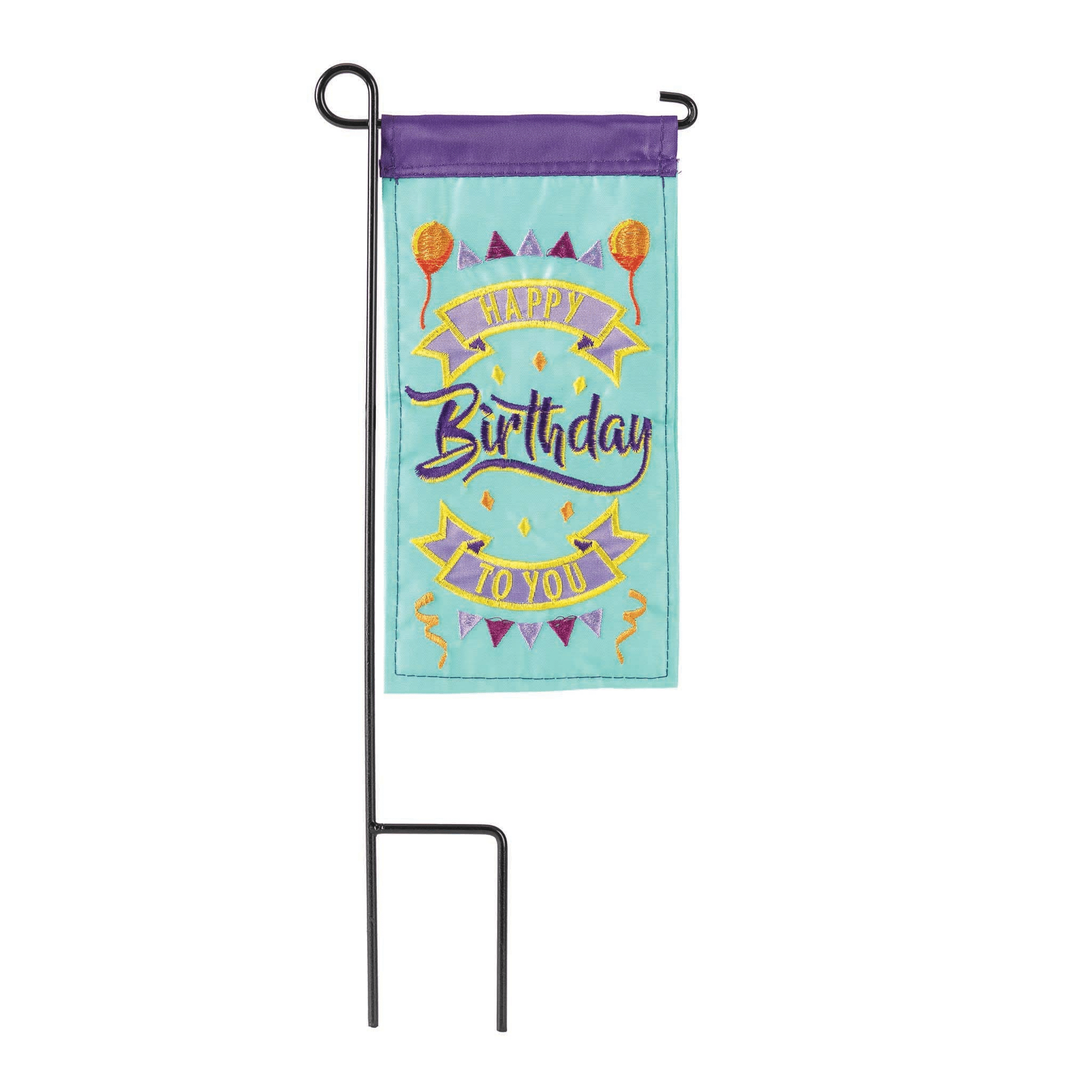 Happy Birthday Mini Flag - Garden Party Banners - Walmart.com
