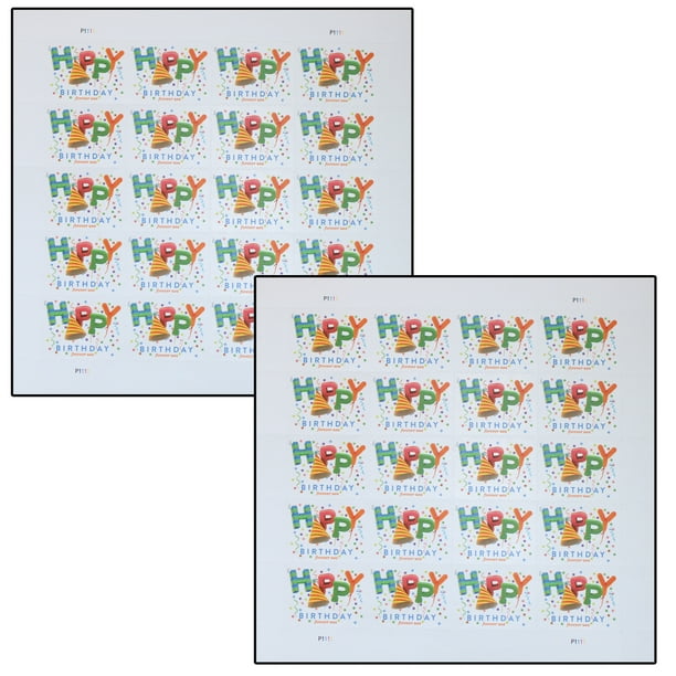 Happy Birthday USPS First Class Forever Postage Stamp 2 Sheets of 20 ...