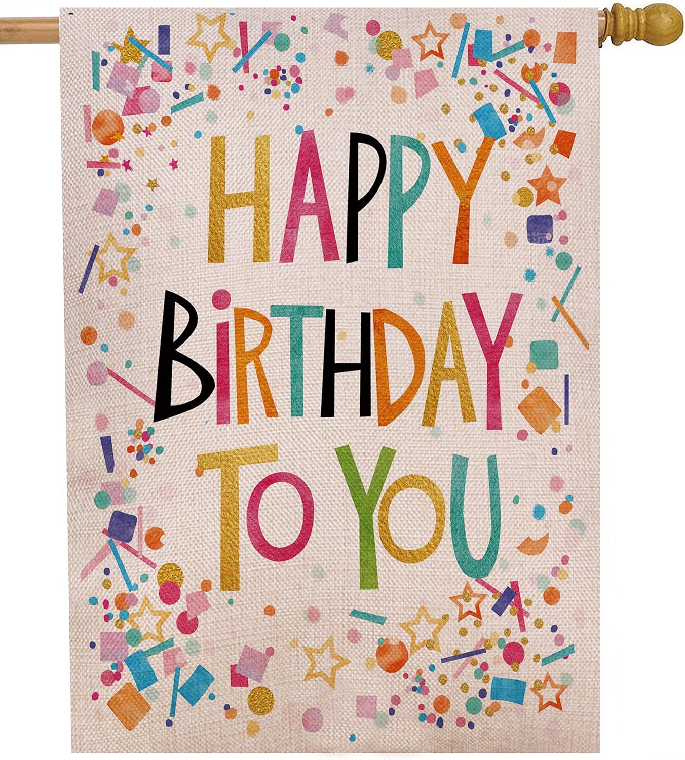 Happy Birthday Welcome House Flag Vertical Double Sided Farmhouse ...