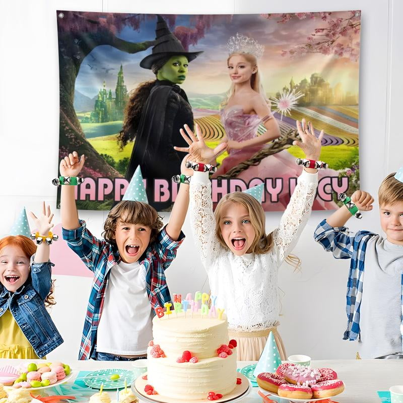 Happy Birthday Wicked Movie Theme Backdrops Banner Birthday Party Decor ...