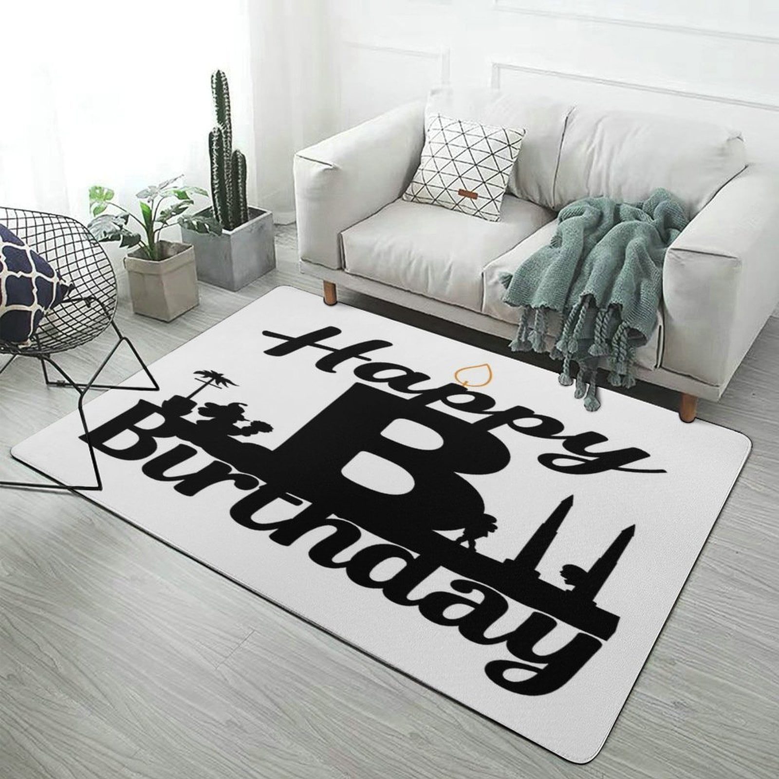 Happy Birthday Wishes Carpet Large Size Living Room American Style Rugs ...