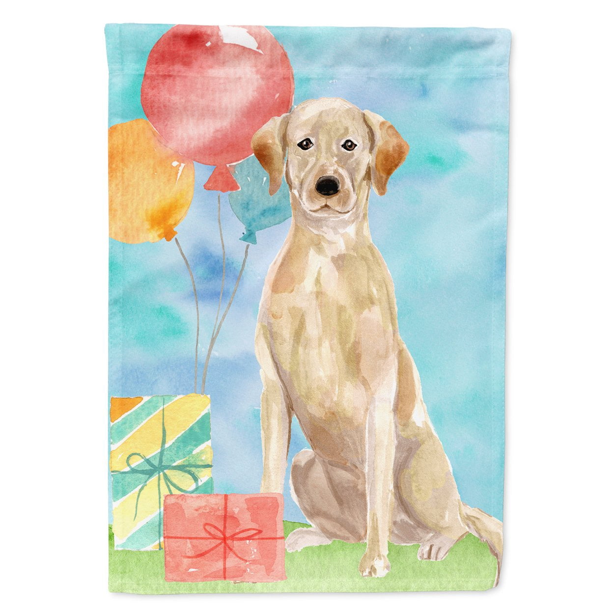 Happy Birthday Yellow Labrador Retriever House Flag - Walmart.com