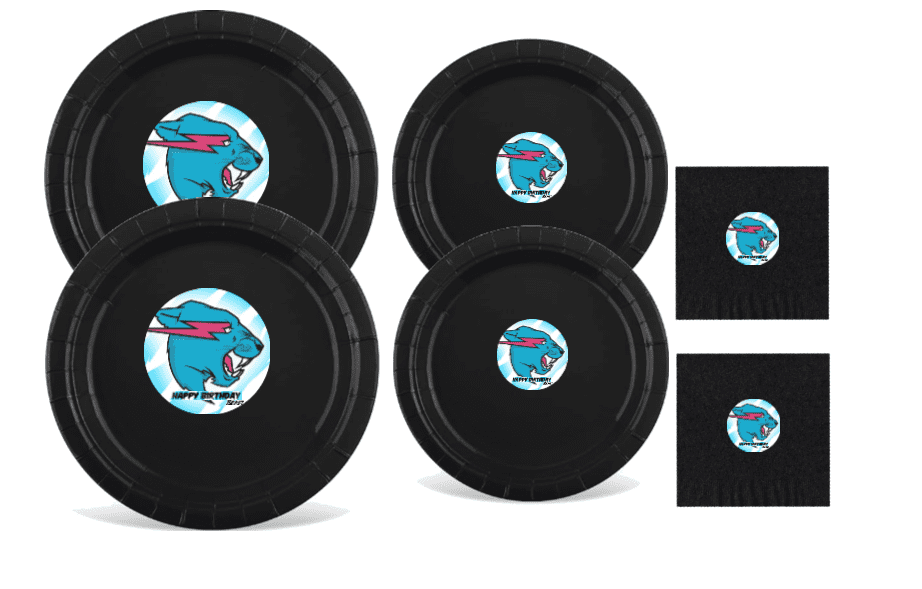 Happy Birthday beast Party Plate Set Disposable Custom party Plates and ...