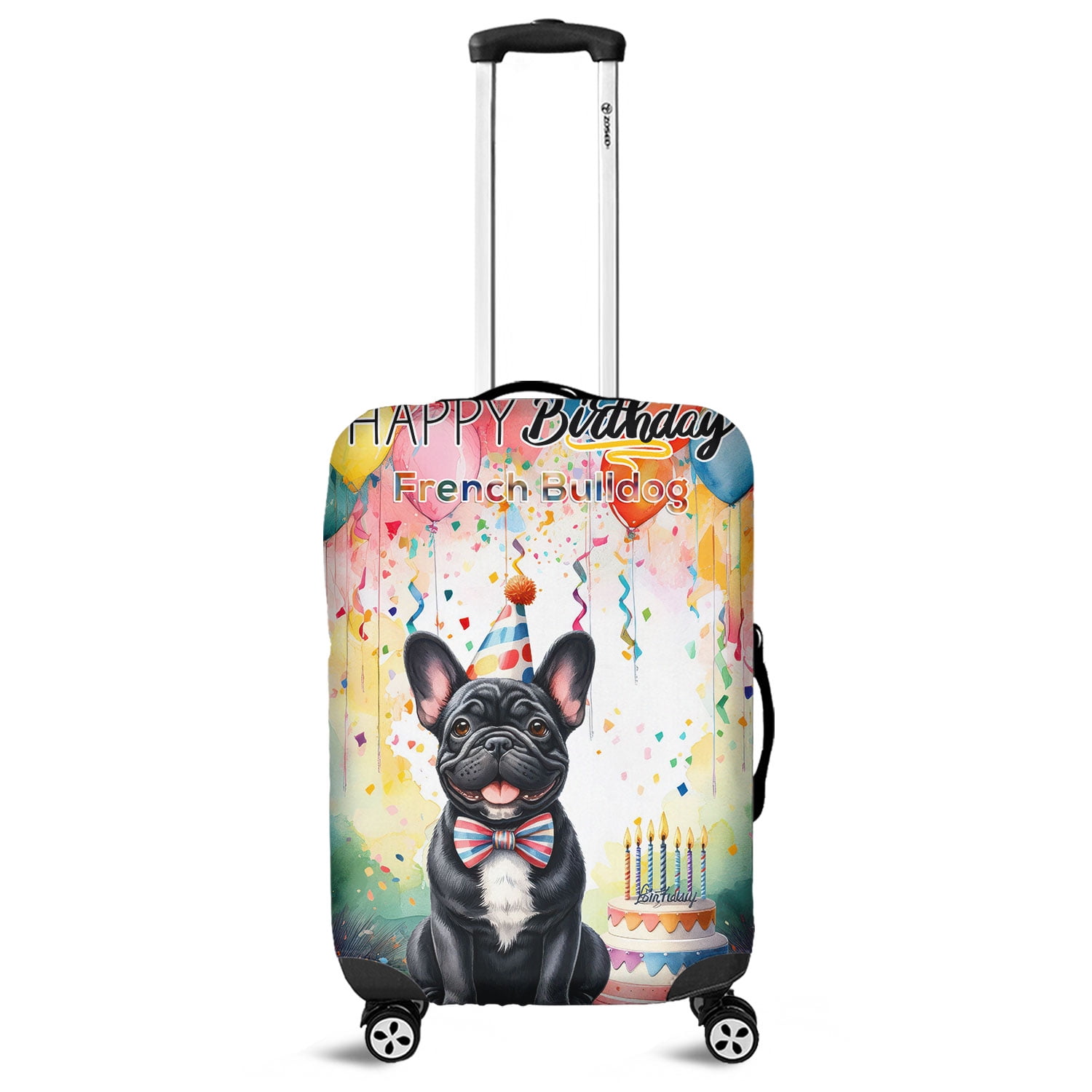Happy Birthday to French Bulldog Kitten Party Balloons Cake Travel ...