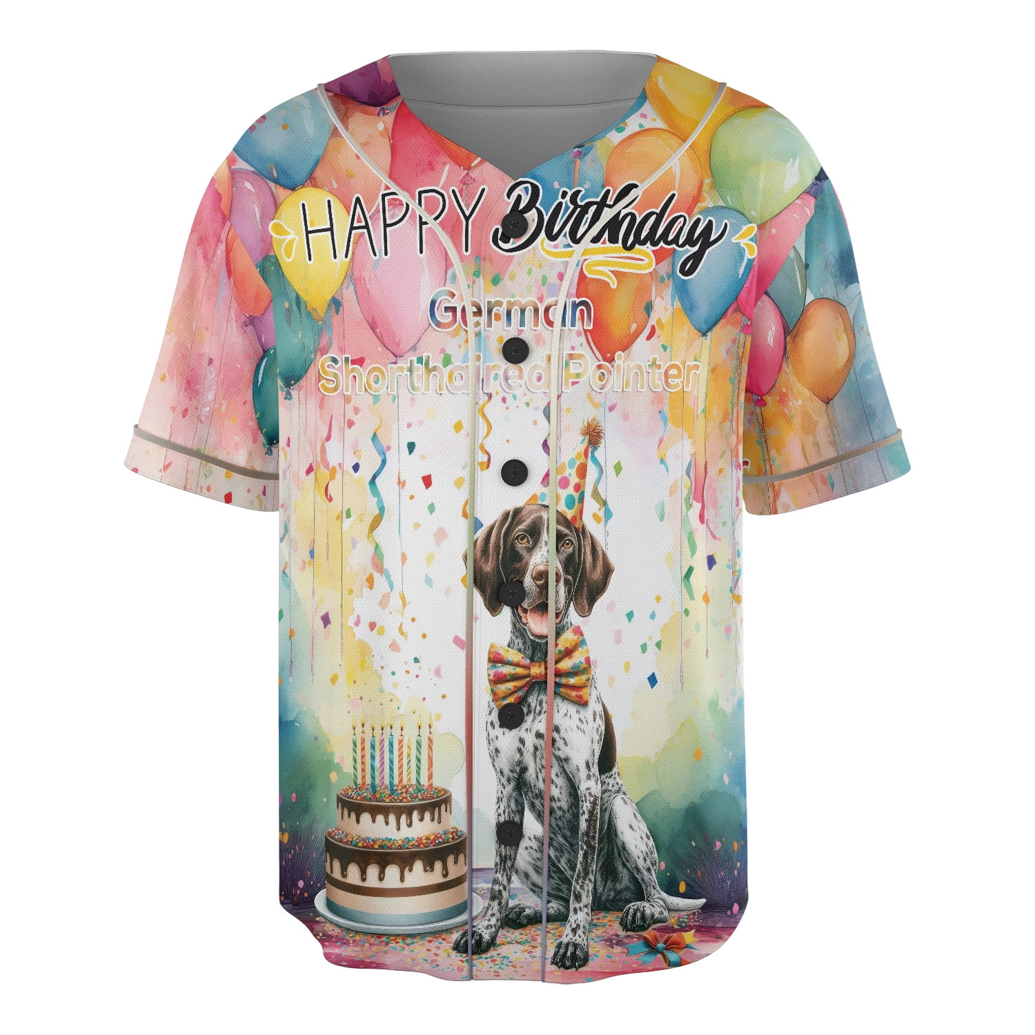 Happy Birthday to German Shorthaired Pointer Kitten Party Balloons Cake ...
