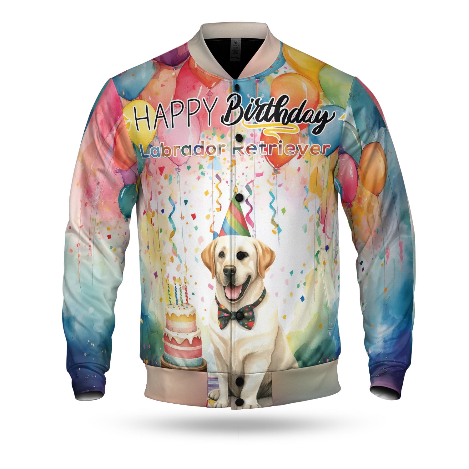 Happy Birthday to Labrador Retriever Kitten Party Balloons Cake All ...