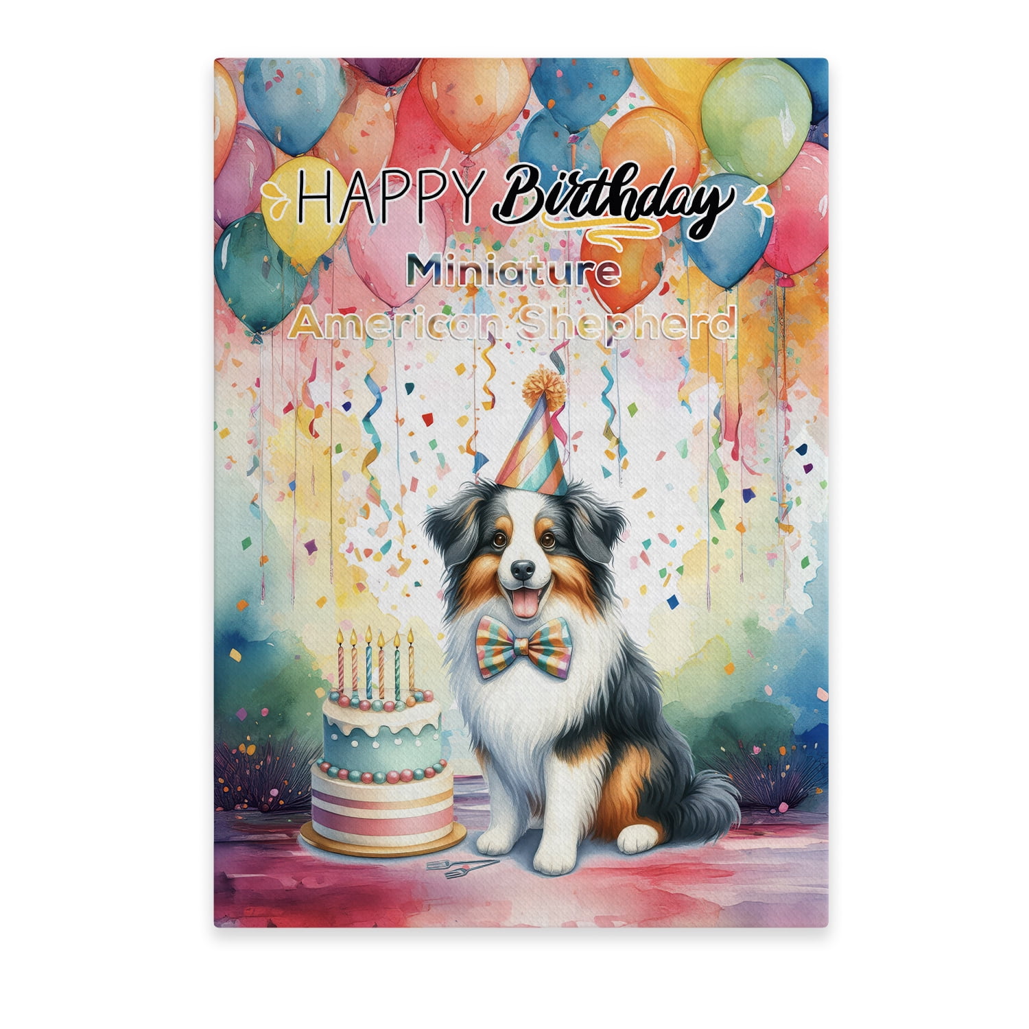 Happy Birthday to Miniature American Shepherd Kitten Party Balloons ...
