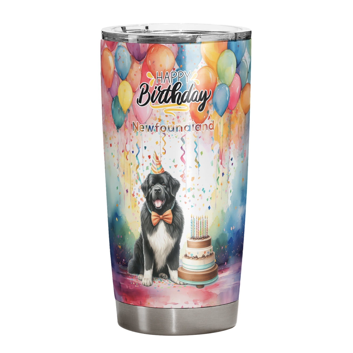 Happy Birthday to Newfoundland Kitten Party Balloons Cake 20oz ...