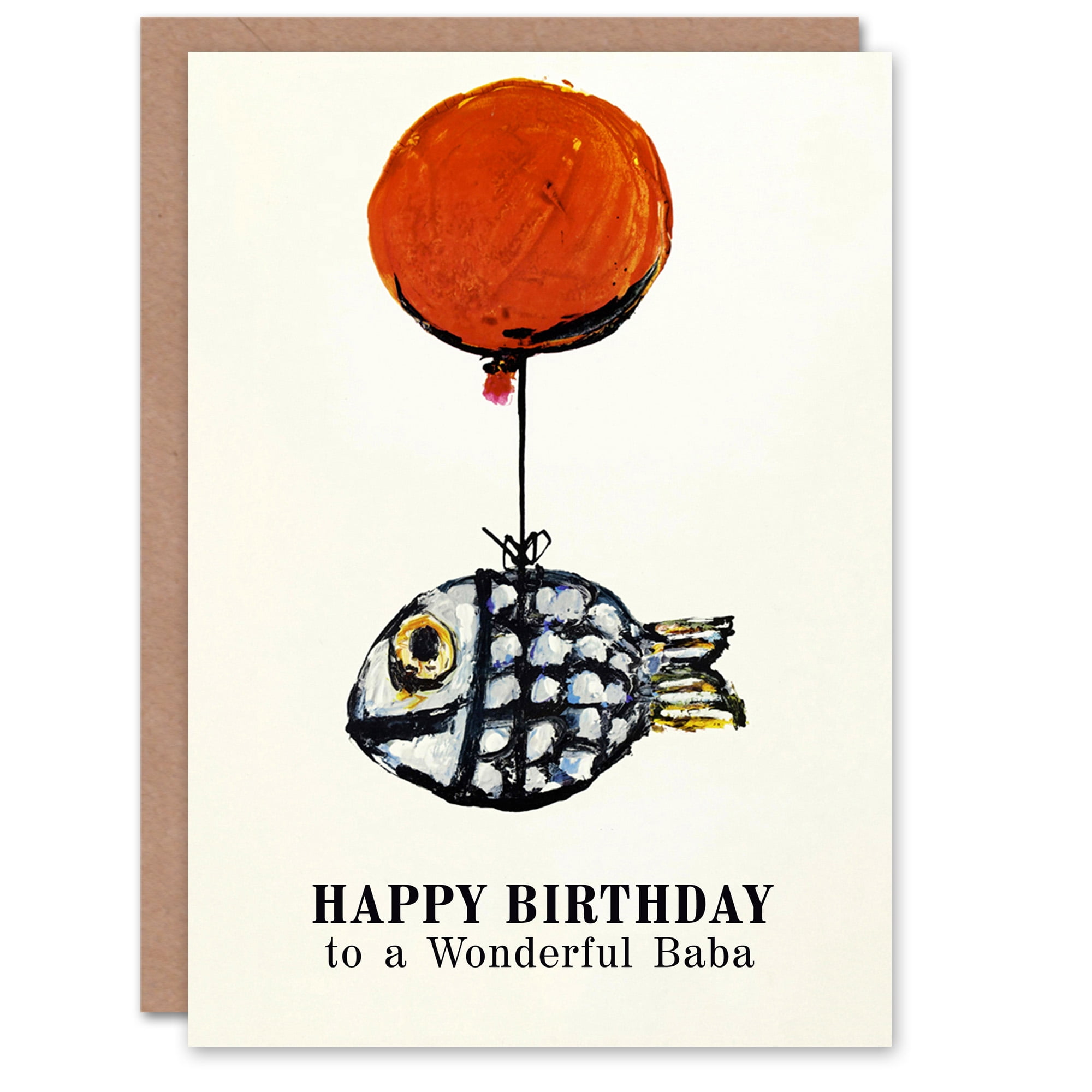 Happy Birthday to a Wonderful Baba Fun Fish Fishing Angler Balloon Non ...