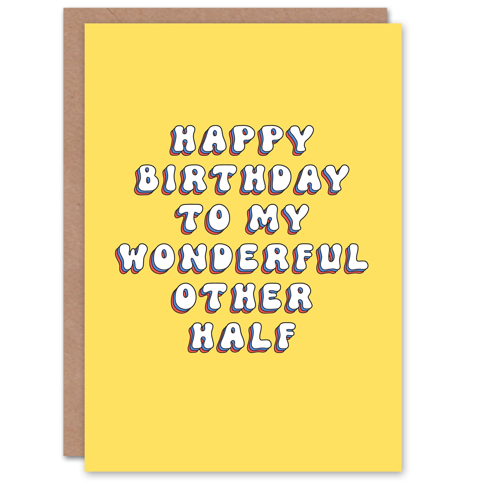Happy Birthday to my Wonderful Other Half Bright Fun Happy Hippie ...
