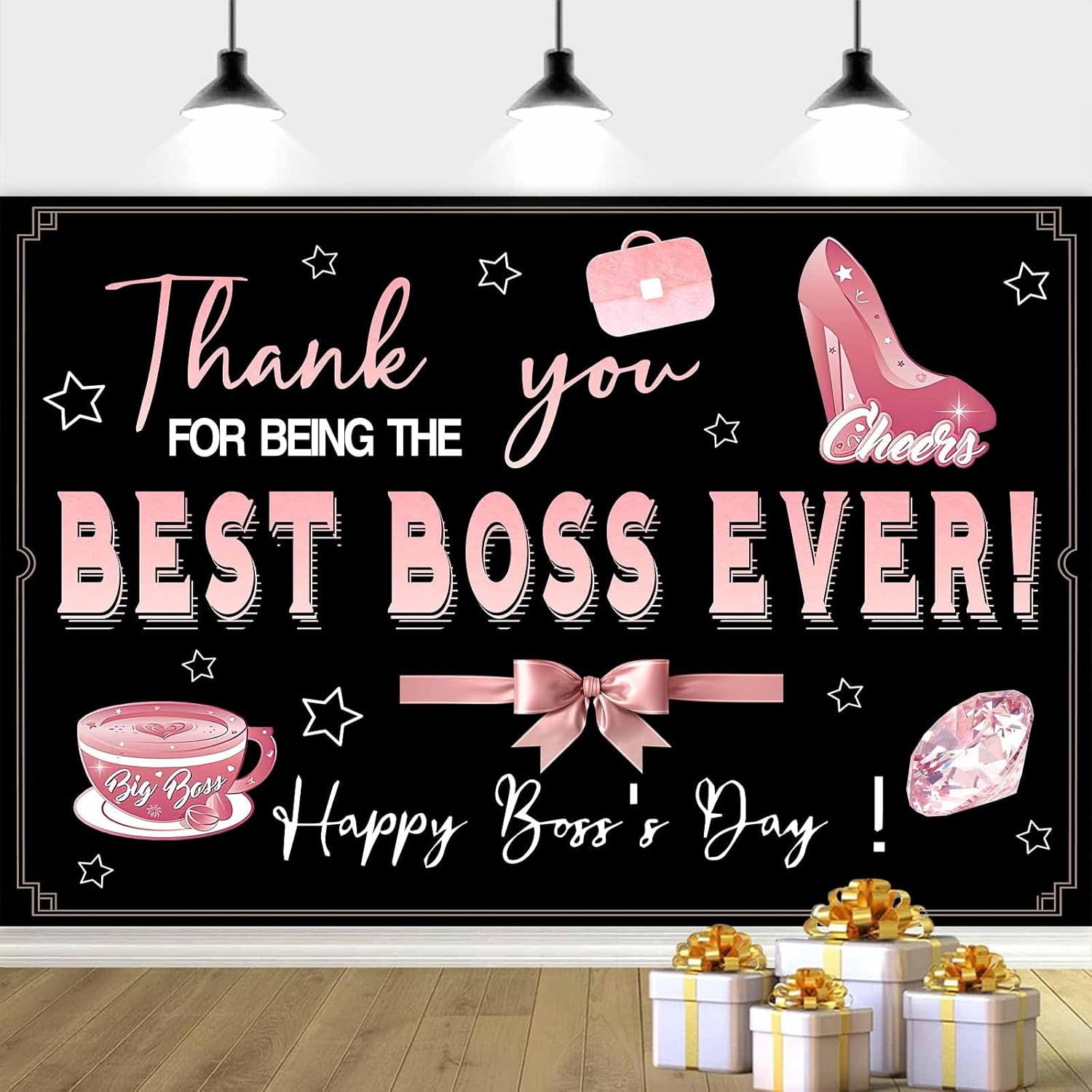 Happy Boss's Day Backdrop,Best Boss Ever Photography Background for ...