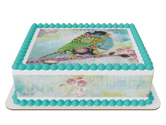 Happy Bright Bird Edible Icing Sheets- Assorted Image Cake Toppers ...
