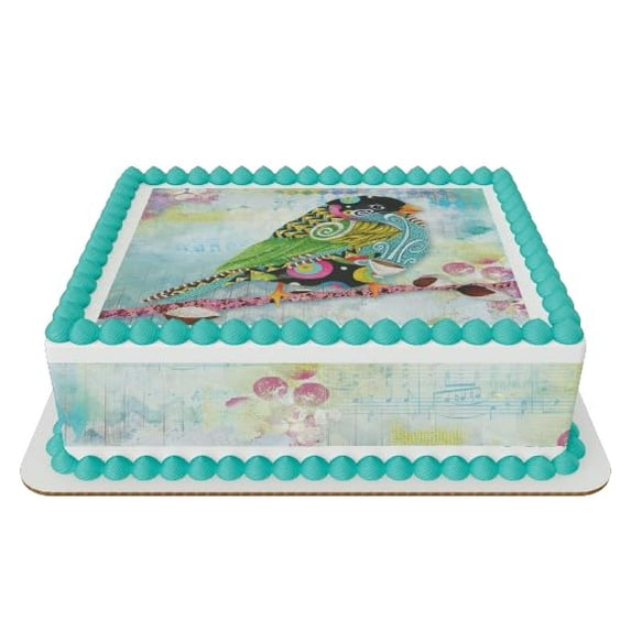 Happy Bright Bird Edible Icing Sheets- Assorted Image Cake Toppers ...