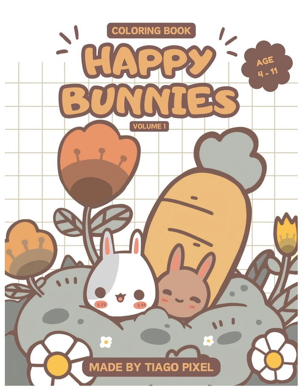 Happy Bunnies: Coloring Book (Paperback) - Walmart.com