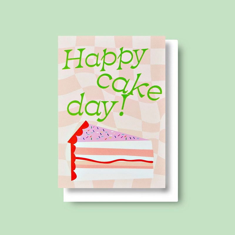 Happy Cake Day Card – Whimsical Cake Slice Design – Perfect for ...