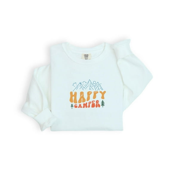 Happy Camper Embroidered Shirt, Happy Camper Tee, Outdoor Adventure ...