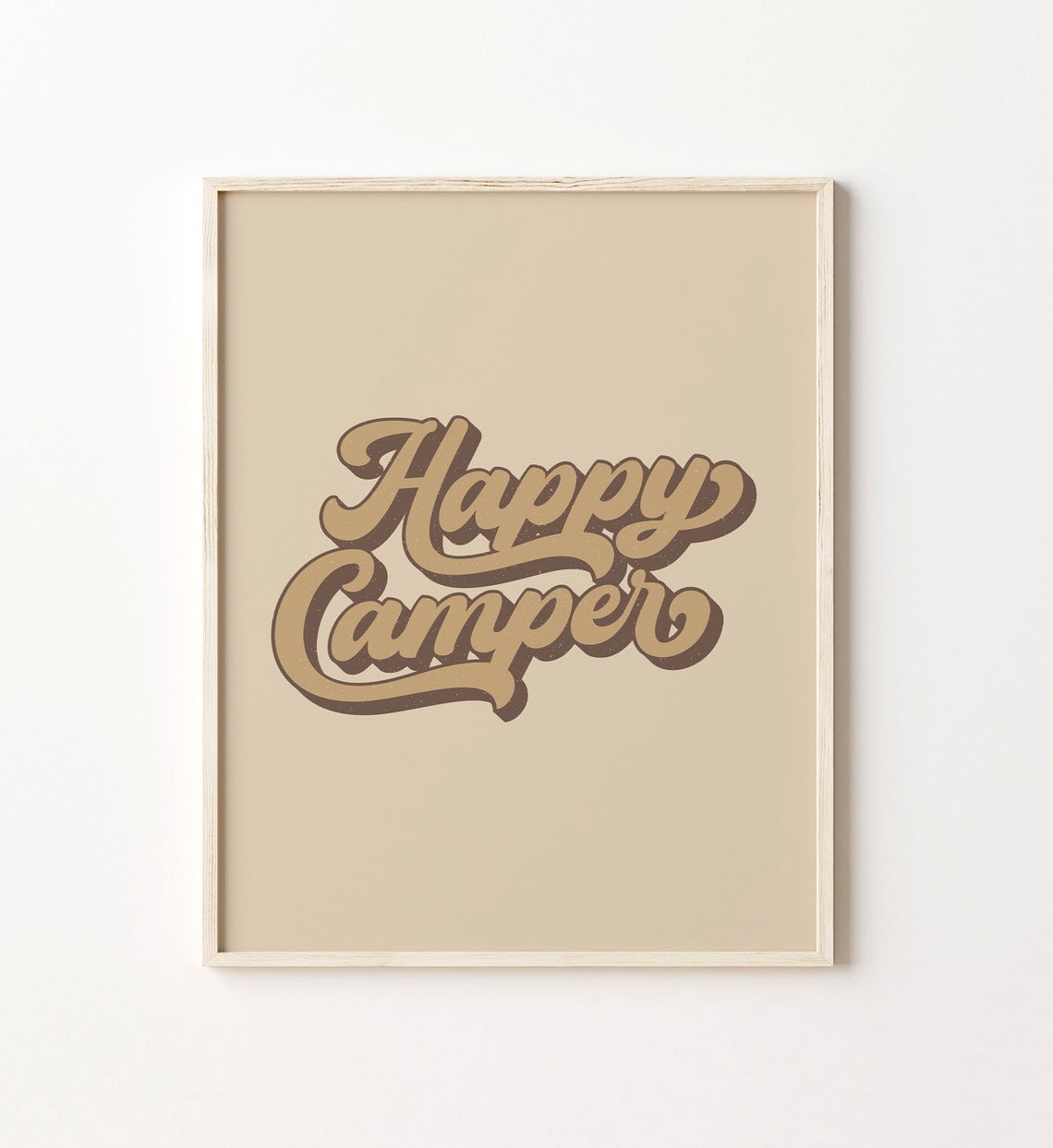 Happy Camper Poster Woodland Nursery Decor Retro Wall Art Boys Room ...