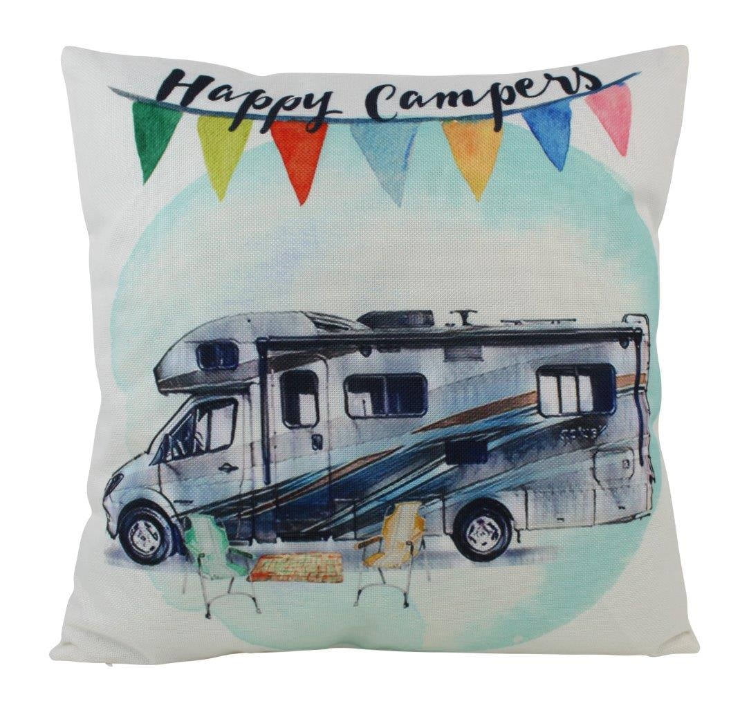 Happy Camper | RV | Pillow Cover | Camper Decorations | Throw Pillow ...