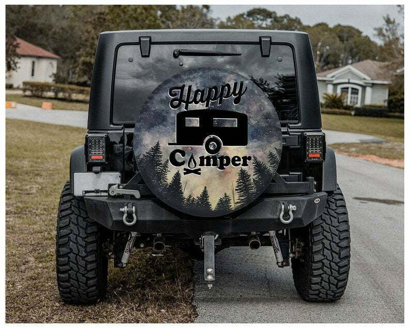 Happy Camper Spare Tire Cover 32" Campfire Camping Van Trailer Car ...
