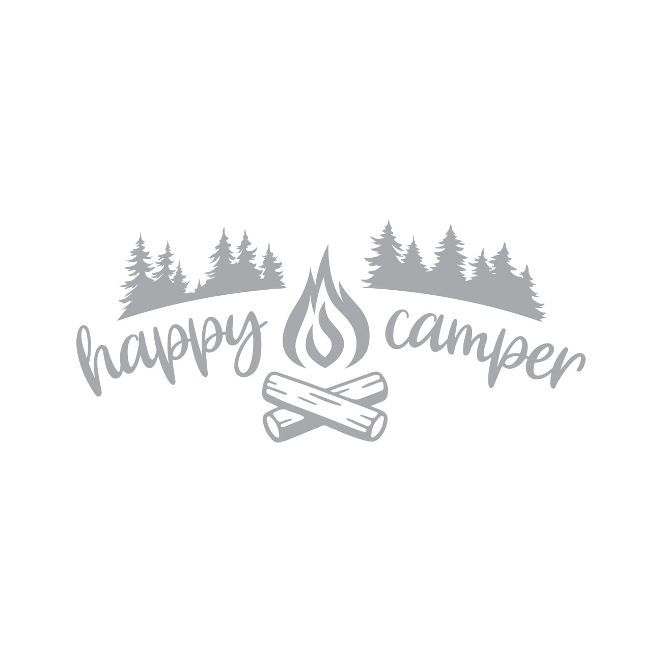 Happy Camper Sticker Decal Die Cut - Self Adhesive Vinyl - Weatherproof ...