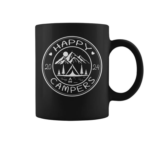 Happy Campers 2024 Friends Camping Adventures In Outdoors Coffee Mugs ...