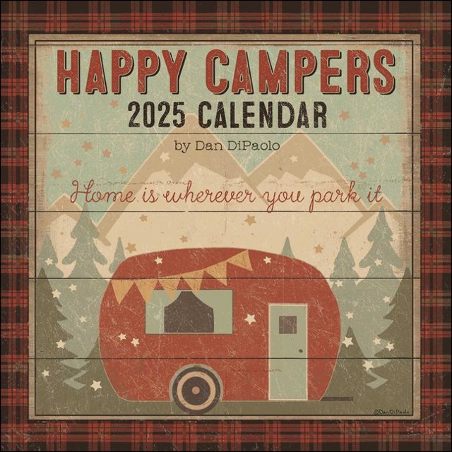 Happy Campers 2025 Wall Calendar - Walmart.com