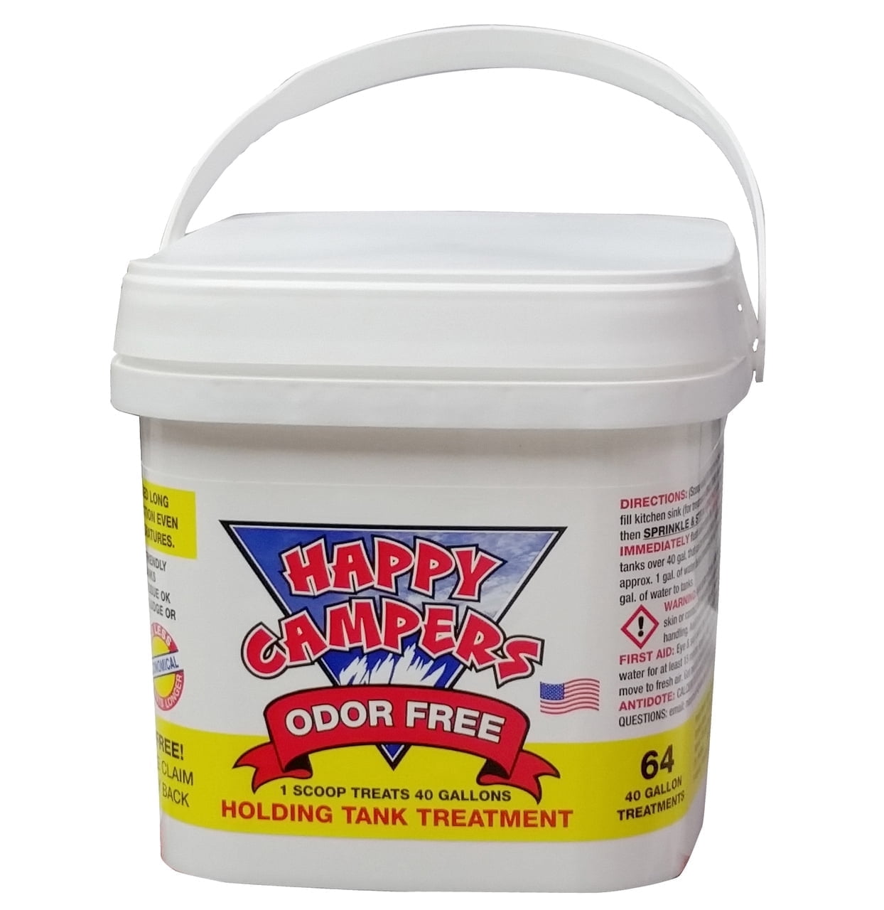 Happy Campers RV Holding Tank Treatment, 64 Treatments, Deodorizer for ...