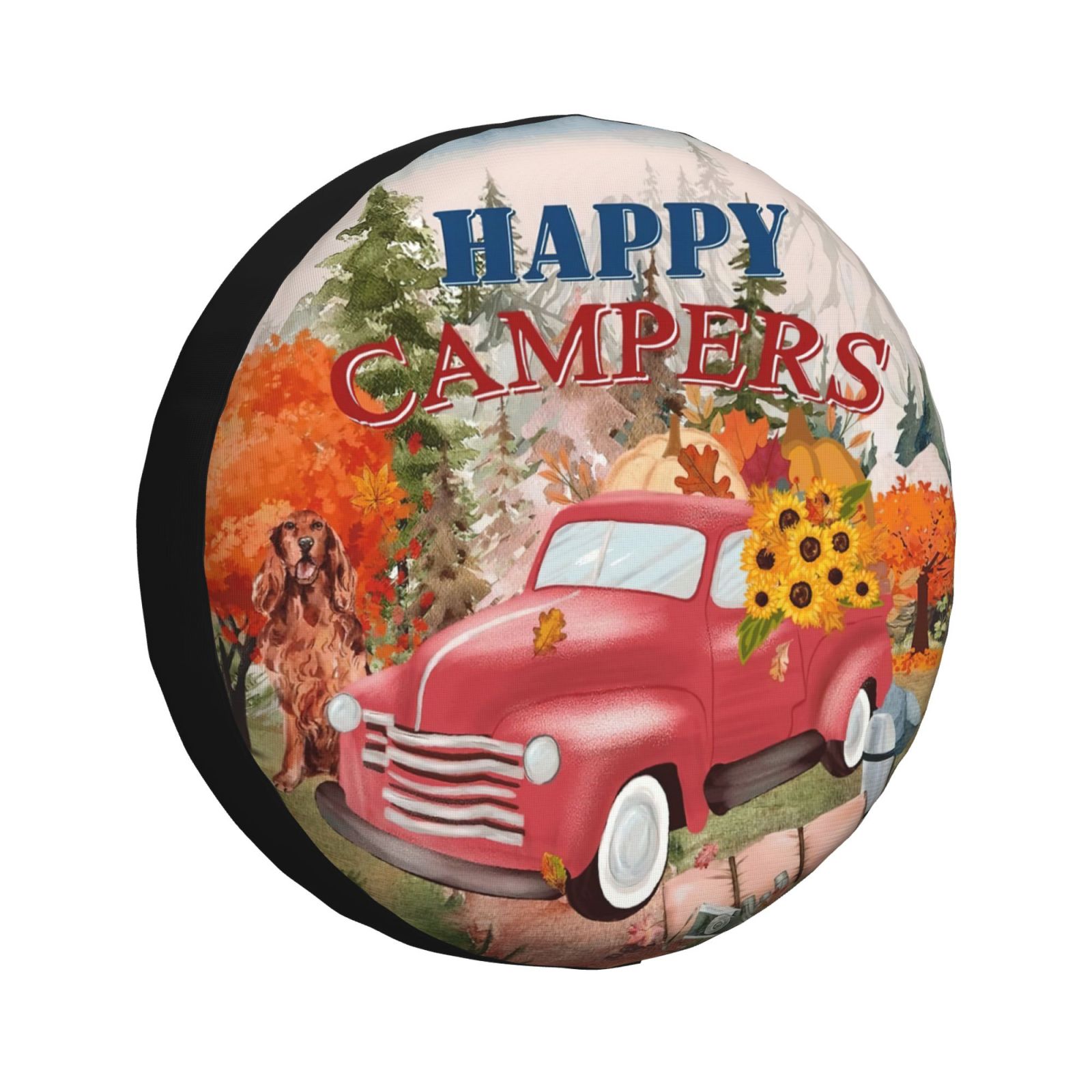 Happy Campers Tire Cover 14" Wheel Protectors Tyre Covers Weatherproof ...