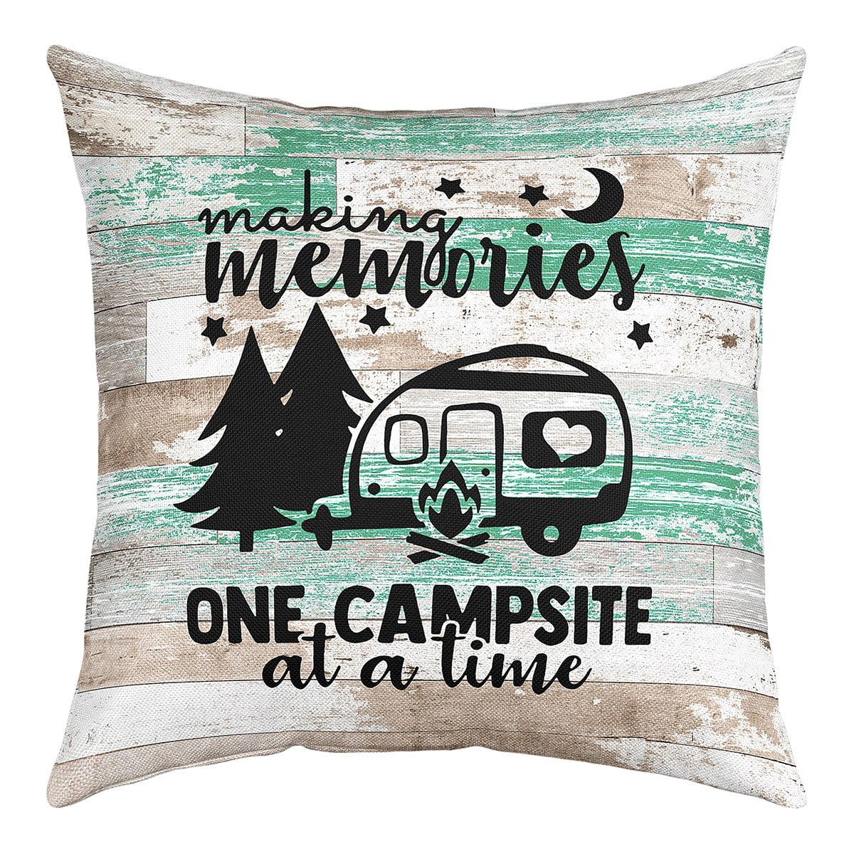 Happy Camping Pillow Cover,Camper Throw Pillow Cover for Travel ...