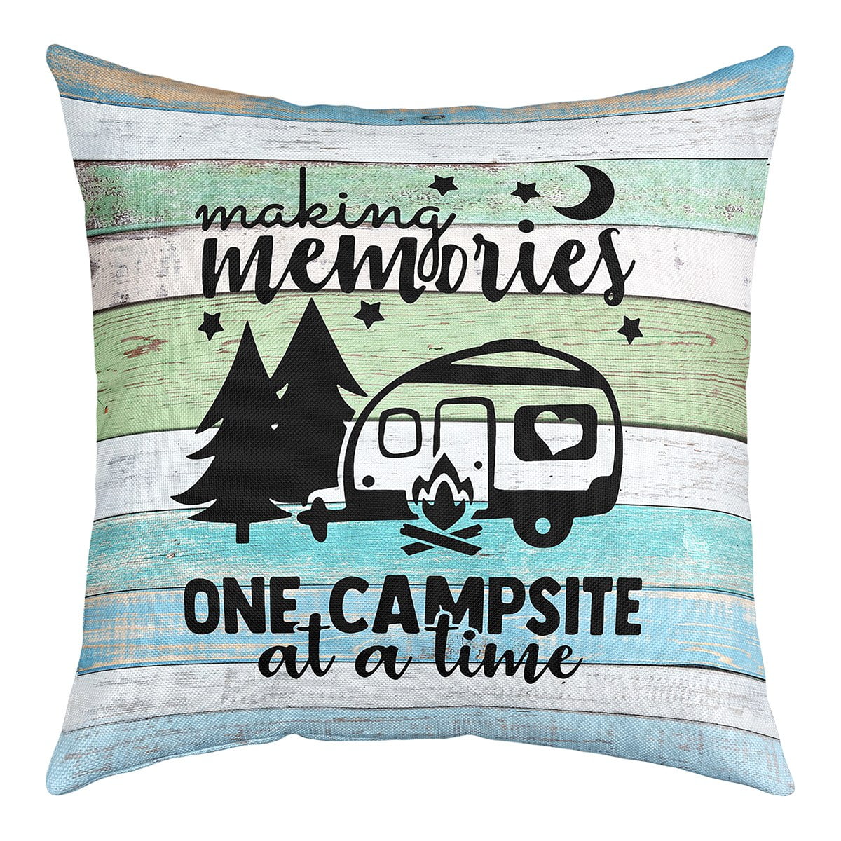 Happy Camping Pillow Cover,Camper Throw Pillow Cover for Travel ...