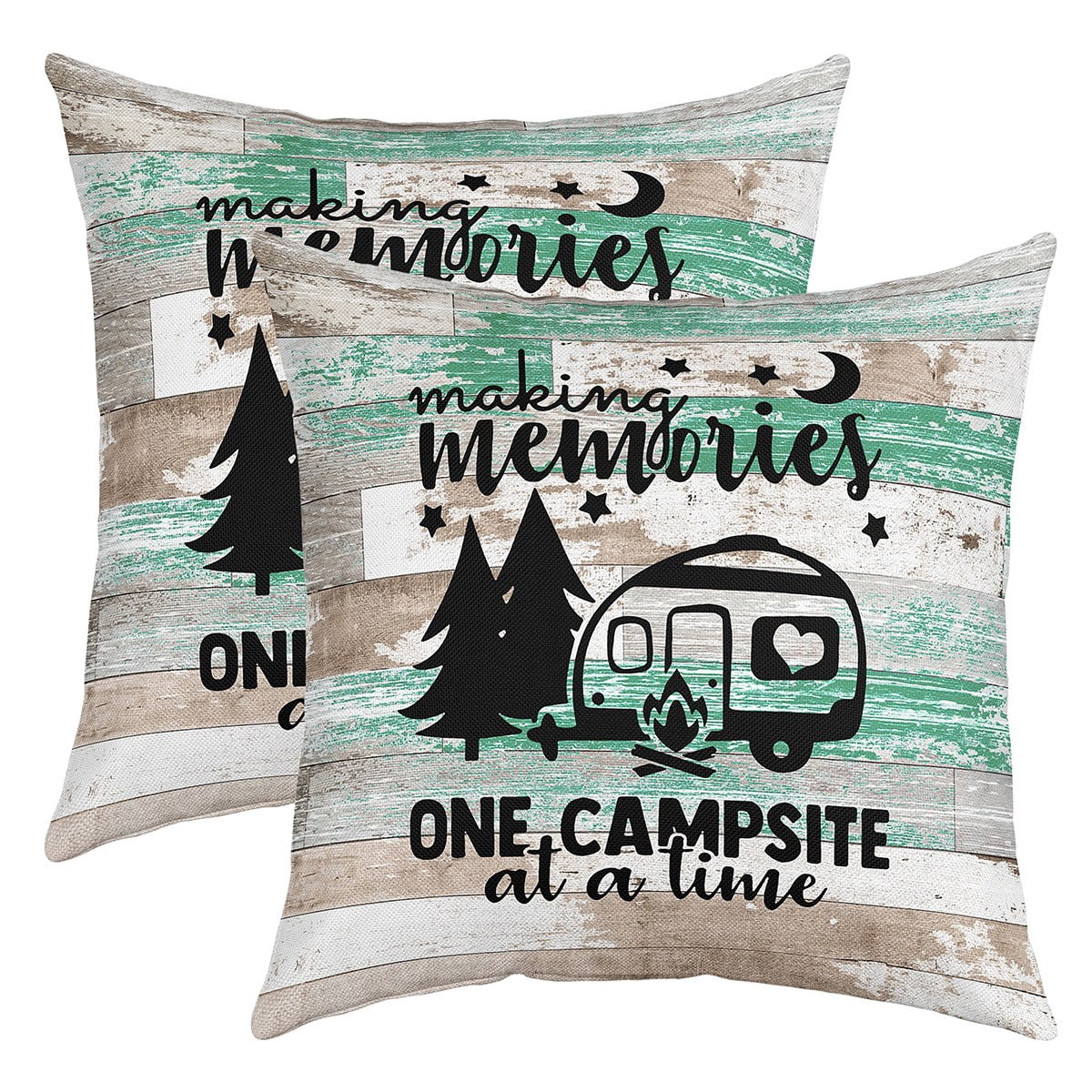 Happy Camping Pillow Covers,Camper Throw Pillow Covers for Travel ...