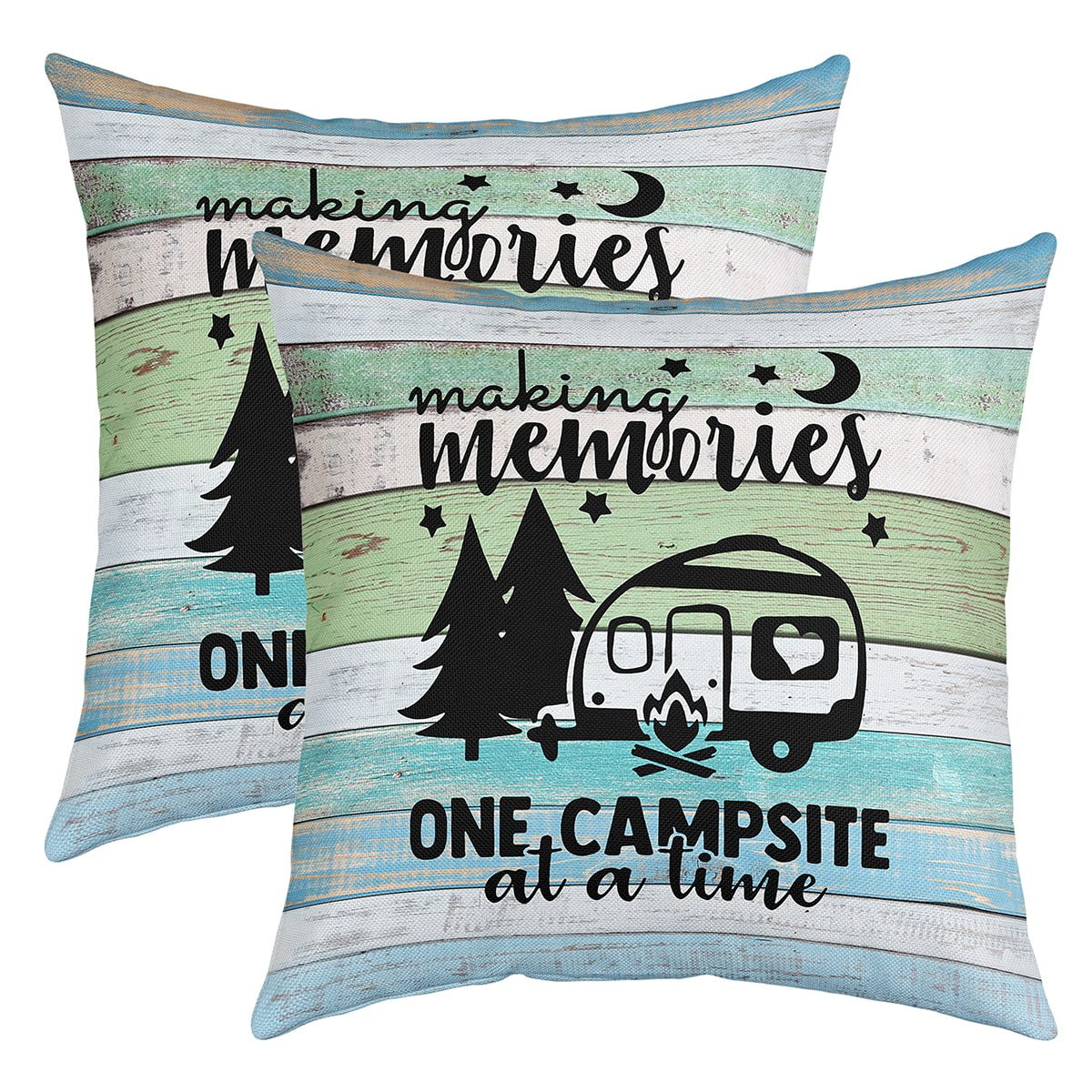 Happy Camping Pillow Covers,Camper Throw Pillow Covers for Travel ...