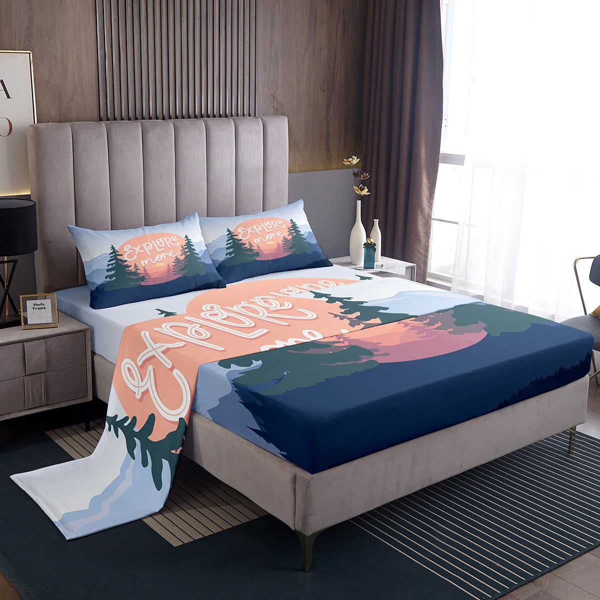 Happy Camping Sheets Camper Decor Sheet Set, Smoky Mountains Explore ...