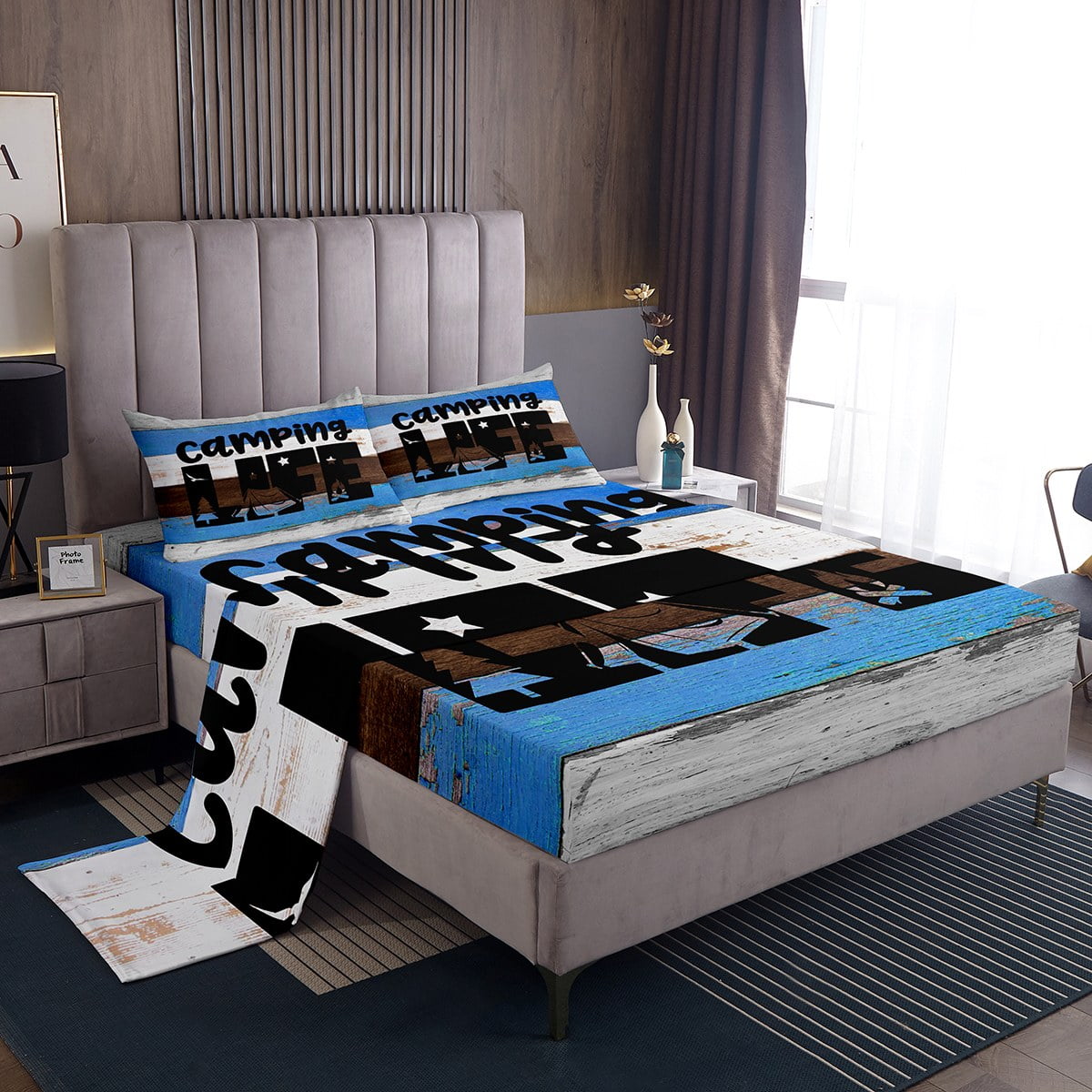 Happy Camping Sheets Camping Tent Campfire Sheet Set for Boys Teens ...