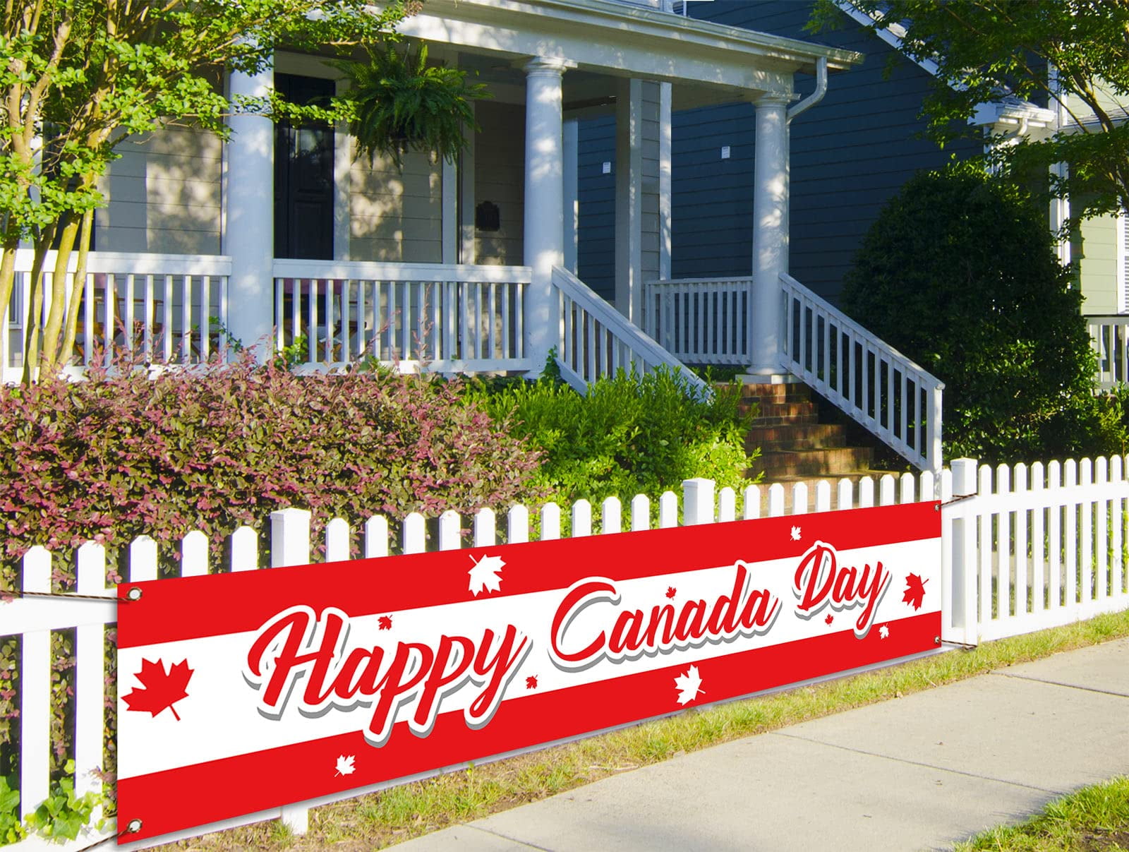 Happy Canada Day Banner Large Outdoor Banners Canadian Party Hanging ...
