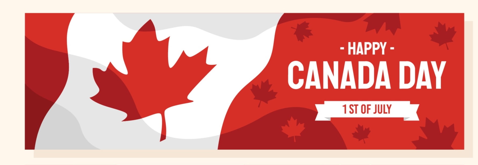 Happy Canada Day Banner Large Outdoor Banners Canadian Party Hanging ...