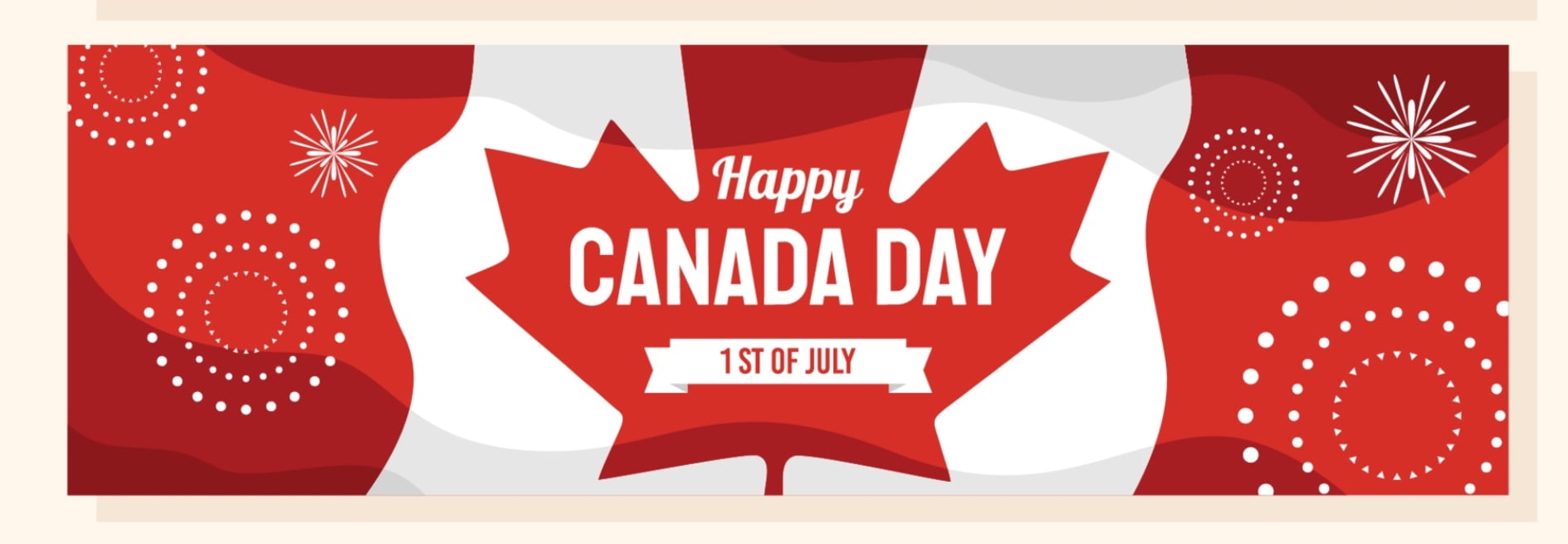 Happy Canada Day Banner Large Outdoor Banners Canadian Party Hanging ...