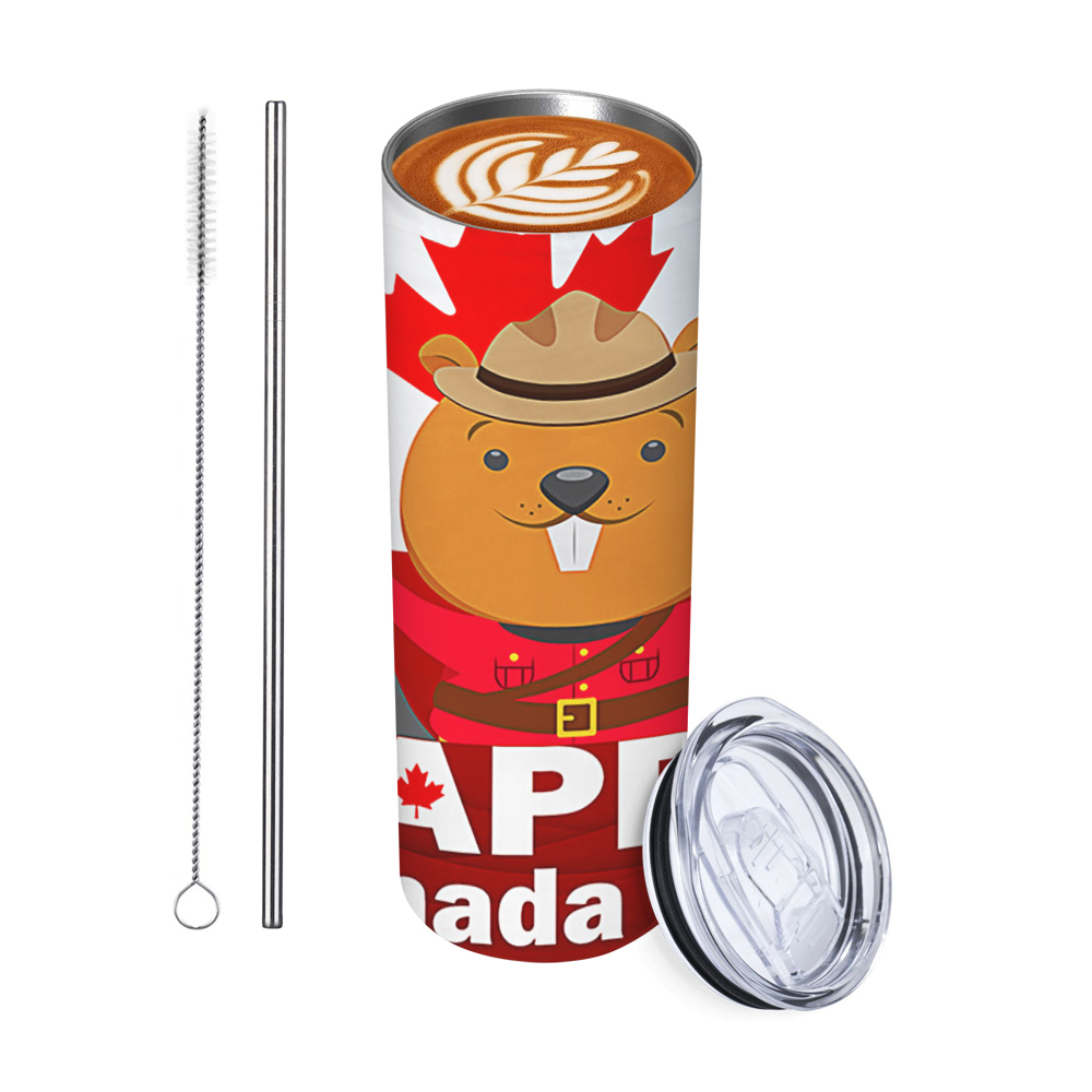 Happy Canada Day Beaver 20oz Coffee Mug Cup,Stainless Steel Thermos ...